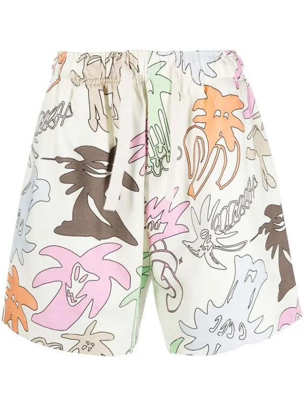 Palm Angels Palmity Allover Logo Shorts