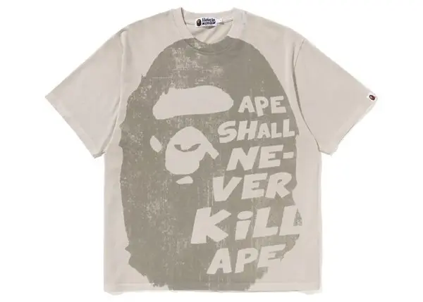 BAPE Big Ape Head Tee Shirt - Ivory