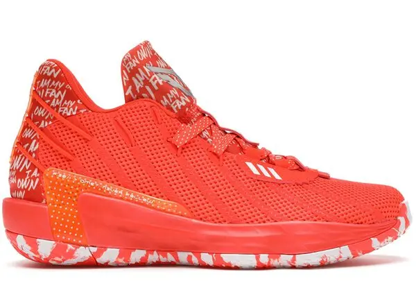 Adidas Dame I Am My Own Fan Sneakers - Solar Red/cloud White