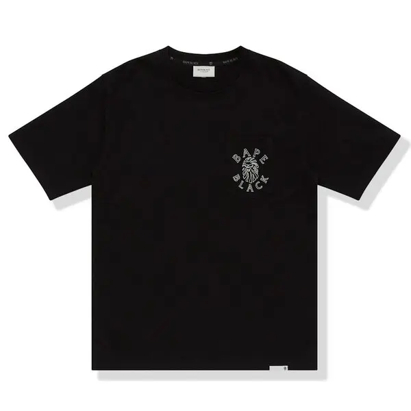BAPE Logo Pocket Tee Shirt - Black