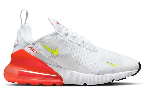 Nike Air Max 270 Sneakers - White/volt/bright Crimson