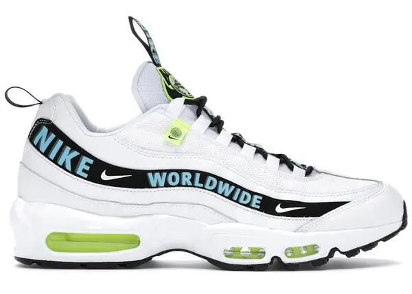 Nike Air Max 95 Worldwide Pack Sneakers - White/black/green