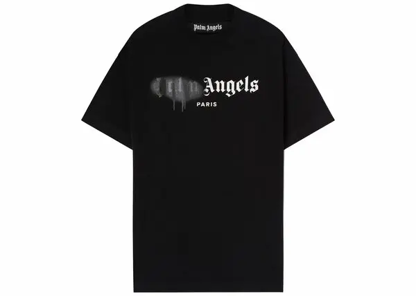 Palm Angels Paris Sprayed Logo T-shirt - Black