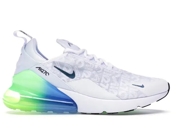 Nike Max 270 Sneakers - White/lime Blast/photo Blue