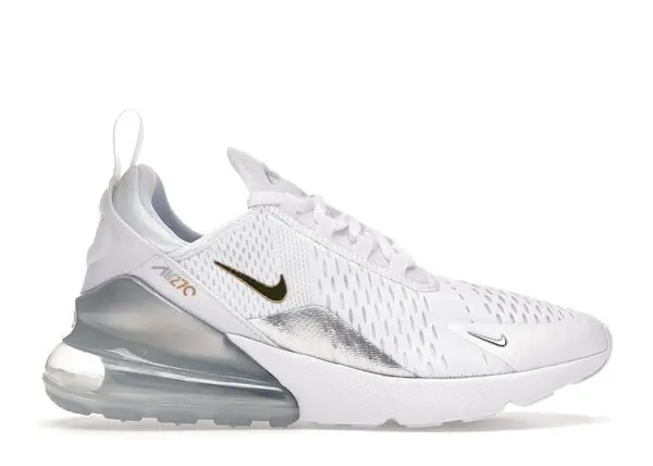 Nike Air Max 270 Metallic Sneakers - Gold/silver/white