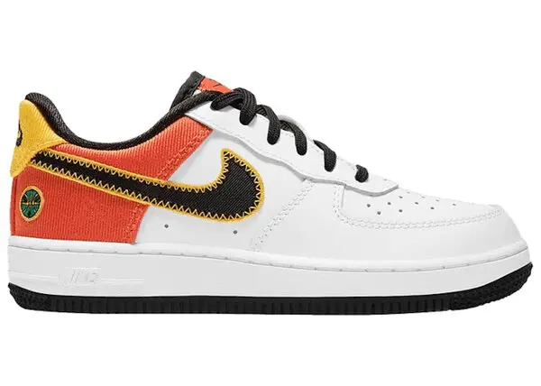 Nike Air Force Low Lv8 Raygun Sneakers - White/orange Flash/amarillo