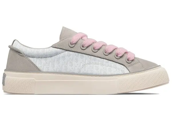 Dior B33 Oblique Jacquard Sneakers - Gray And White Dior Oblique Jacquard And Gray Suede