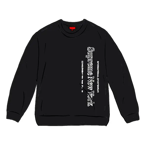 Supreme Side Logo Crewneck Sweatshirt - Black