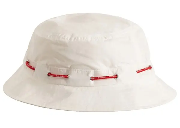 Supreme Shockcord Nylon Crusher Hat - White