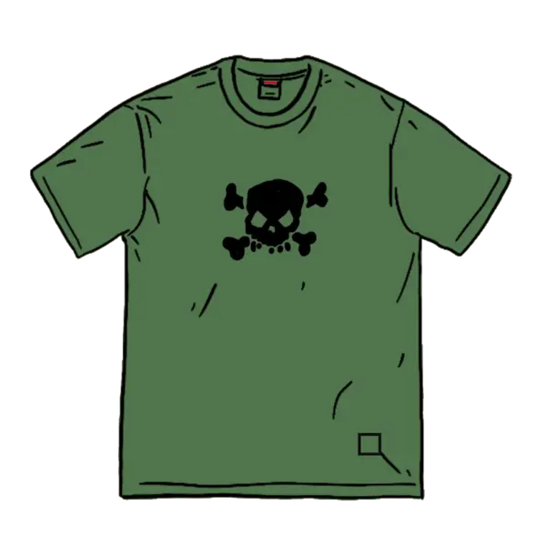 Supreme Skull Short Sleeve Top - Olive