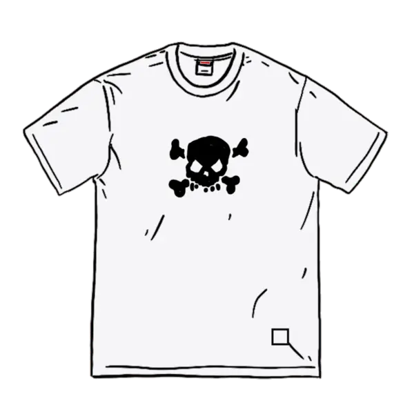 Supreme Skull Short Sleeve Top - White