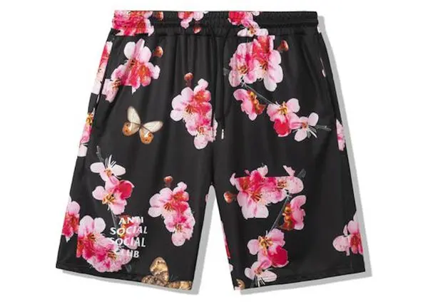 ANTI SOCIAL SOCIAL CLUB Be My Butterfly Mesh Shorts - Black