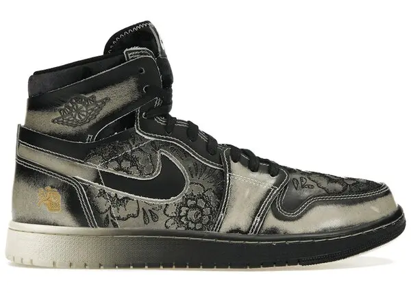 JORDAN 1 High Zoom Air Cmft 2 Día De Muertos - Black/pale Ivory