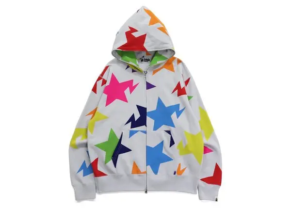 BAPE Sta Pattern Relaxed Fit Full Zip Hoodie