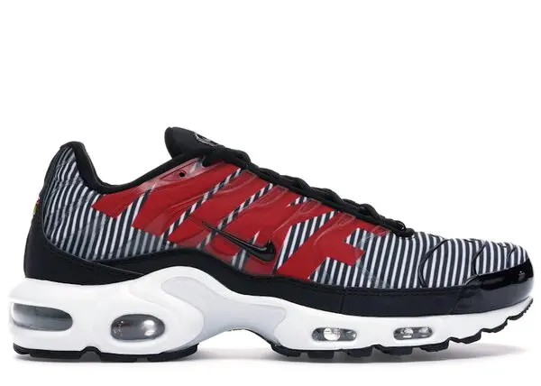Nike Air Max Plus Striped Sneakers - Black/white/pure Platinum