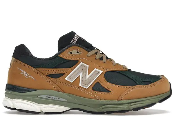 NEW BALANCE 990v3 Miusa Sneaker - Tan/green