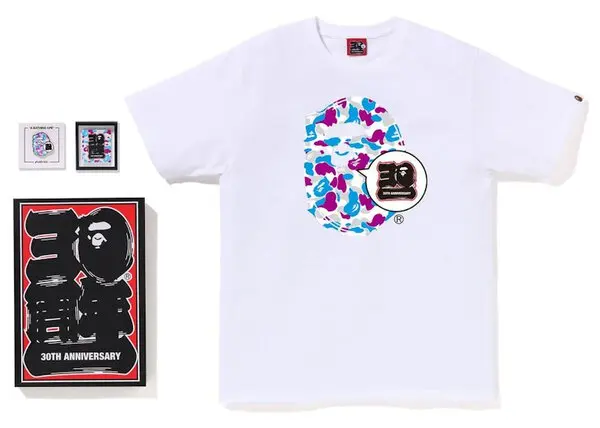 BAPE Store Yokohama 30th Anniversary Ape Head Tee Shirt Set