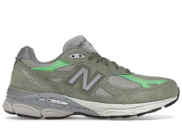 NEW BALANCE 990v3 Miusa Patta Keep Your Family Closein - Olive/bright Green