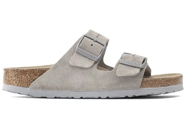 BIRKENSTOCK Arizona Soft Footbed Suede Sandals - Stone Coin