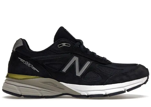 NEW BALANCE 990v4 Kithin Sneakers - Navy Blue/white