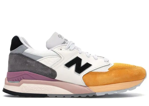 NEW BALANCE 998 Coastal Pack Sneakers - White/orange/black