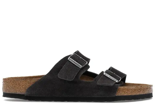 BIRKENSTOCK Arizona Soft Footbed Suede Sandals - Velvet Grey