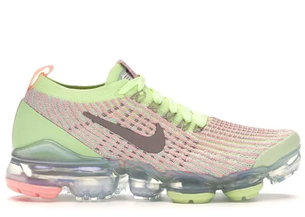 Nike Air Vapormax Flyknit 3 Sneakers - Barely Volt/diffused Taupe/pink Tint