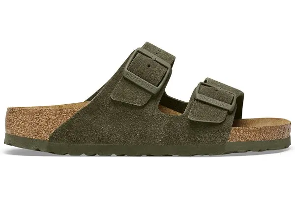 BIRKENSTOCK Arizona Suede Sandals - Thyme