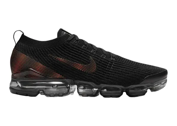 Nike Air Vapormax Flyknit 3 - Black/total Orange/dark Smoke Grey