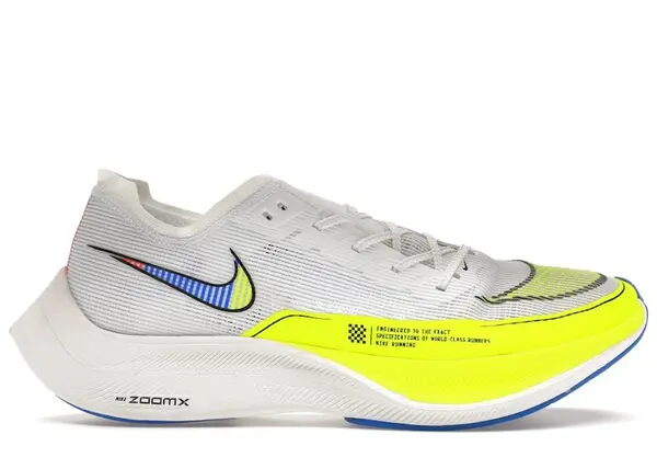 Nike Zoomx Vaporfly Next% 2 Racer Athletic Sneakers - White/black/volt