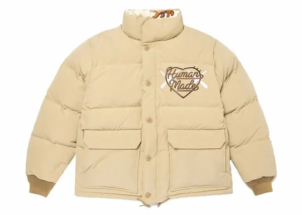 HUMAN MADE X Kaws Down Jacket - Beige