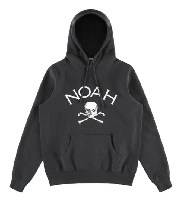 NOAH Jolly Roger Hoodie - Charcoal Heather