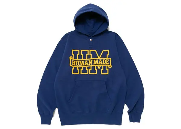 HUMAN MADE Snap Hoodie - Navy Blue