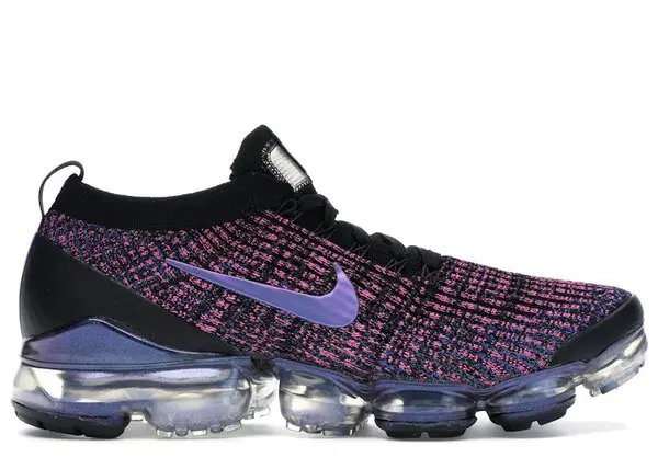Nike Air Vapormax Flyknit 3 Throwback Future - Black/blue Lagoon/laser Fuchsia
