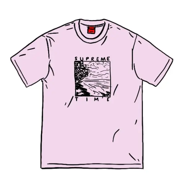 Supreme Time Tee Shirt - Light Purple