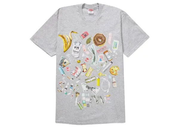 Supreme Trash Tee Shirt - Ash Grey