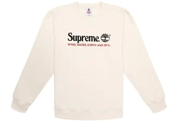 Supreme Timberland Crewneck Sweatshirt - Natural