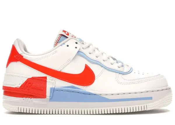 Nike Air Force 1 Low Shadow Sneakers - Summit White/team Orange