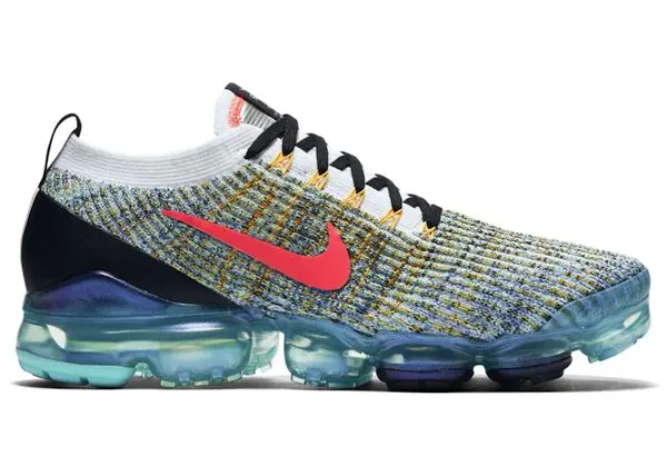 Nike Air Vapormax Flyknit 3 Sneakers - White/flash Crimson/hyper Turquoise