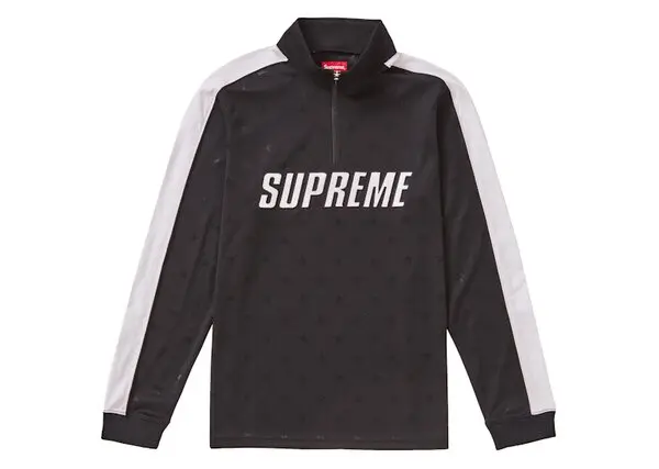 Supreme Track Half Zip Pullover - Black