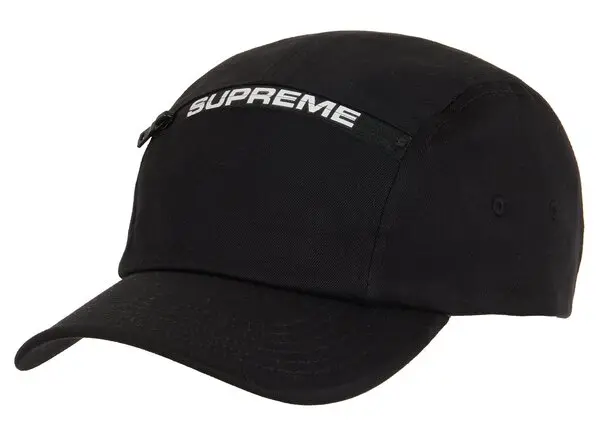 Supreme Top Zip Camp Cap Black Editorialist