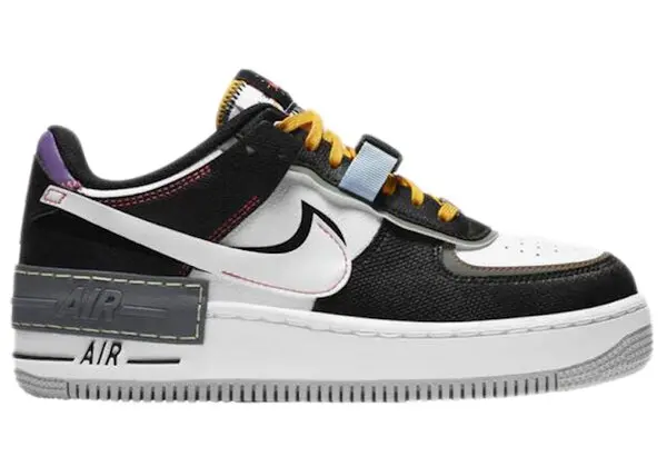 Nike Air Force 1 Low Shadow Sneakers - Black/white/spiral Sage