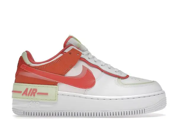Nike Air Force 1 Low Shadow - White/crimson Bliss/lime Ice