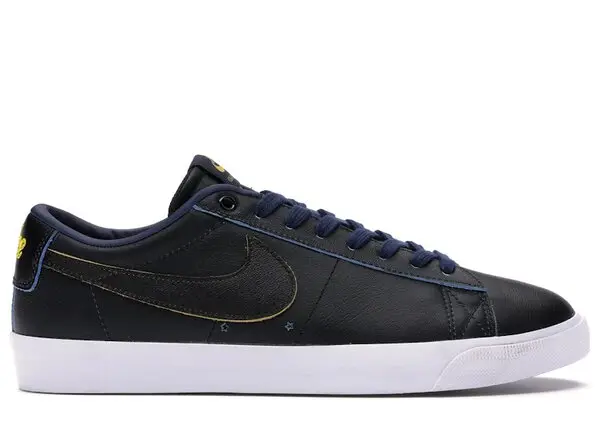 Nike Zoom Blazer Low Gt Nba Warriors Sneakers - Black/amarillo
