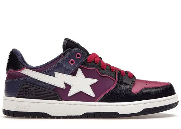 BAPE A Bathing Ape Sk8 Sta Sneakers - Purple/navy Blue/white