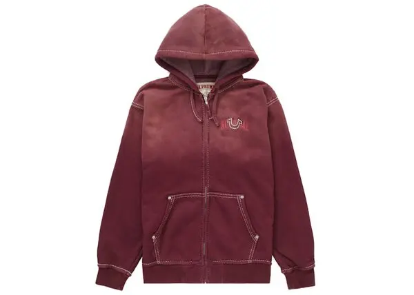 Supreme True Religion Zip Up Hooded Sweatshirt - Eggplant