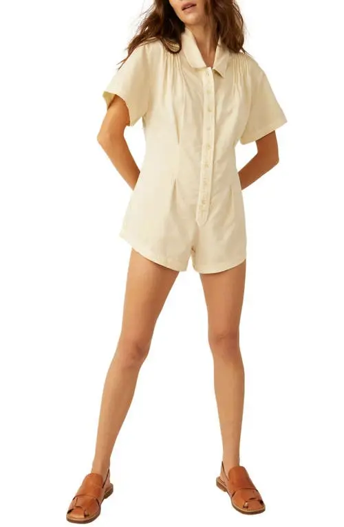 Free People Keep It Crisp Romper - Tofu