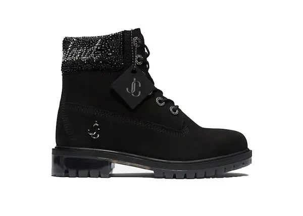 Timberland X Jimmy Choo 6" Boots With Crystal Collar