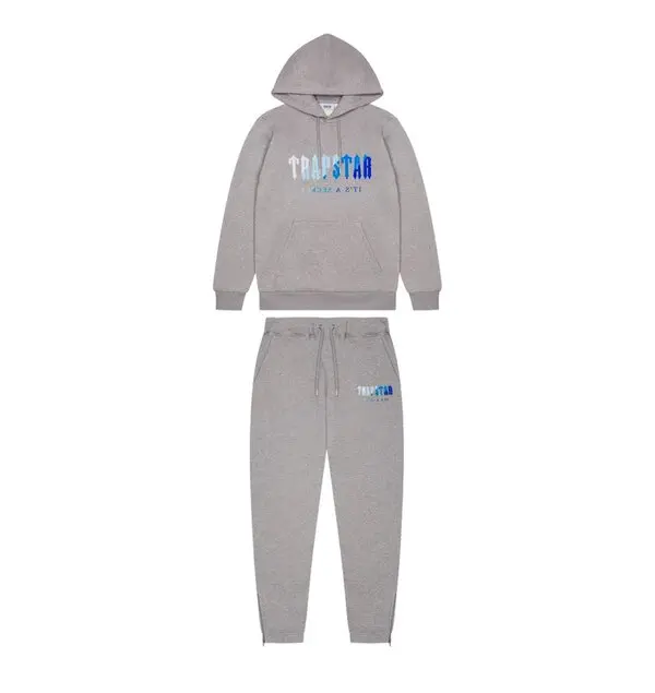 Trapstar Chenille Decoded Hoodie Tracksuit - Grey Ice Flavours 2.0 Edition