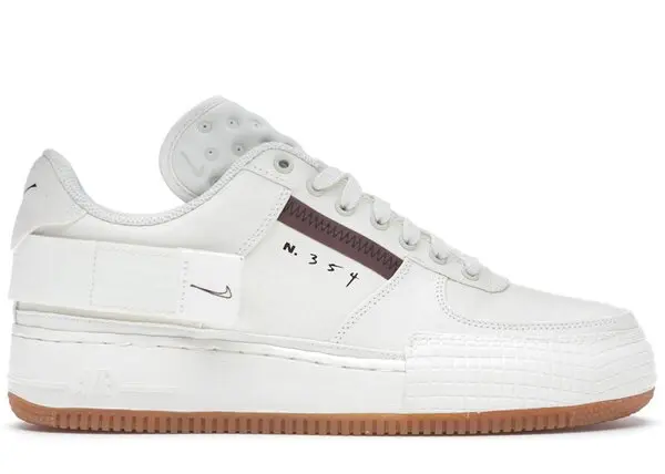 Nike Force 1 Type Gum Sneakers - Sail/ivory/earth Brown
